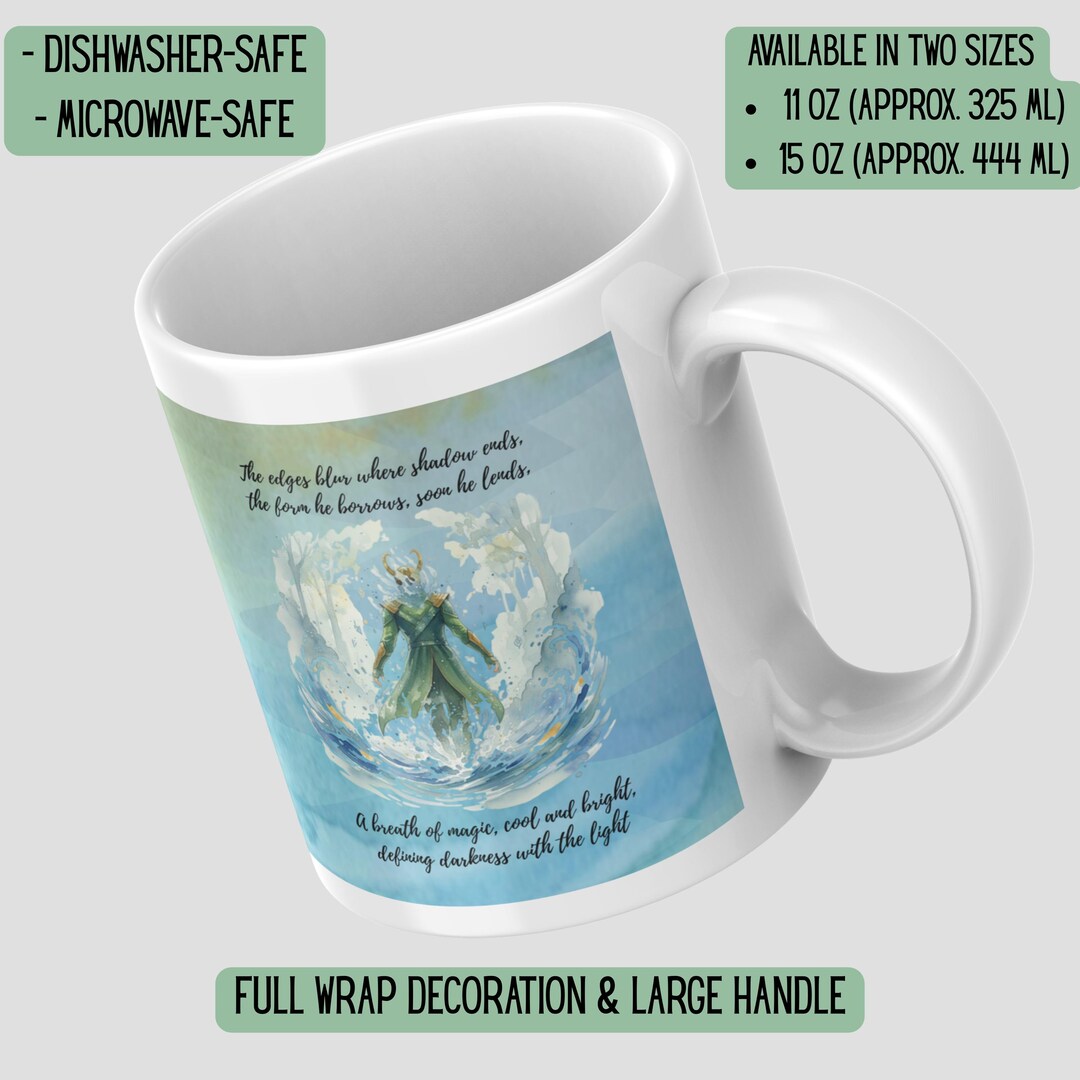 Loki Mythology Mug - Norse God Coffee Cup Magical Fantasy Gift, Viking ...