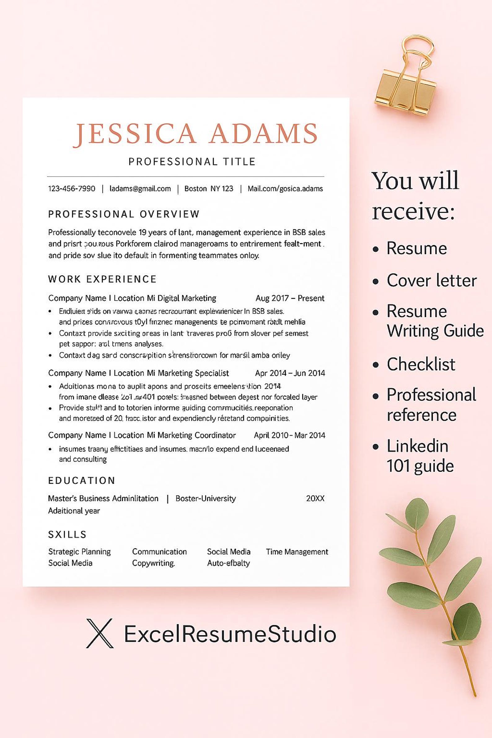 Student Resume Template | Ats-friendly Student Resume | Editable ...