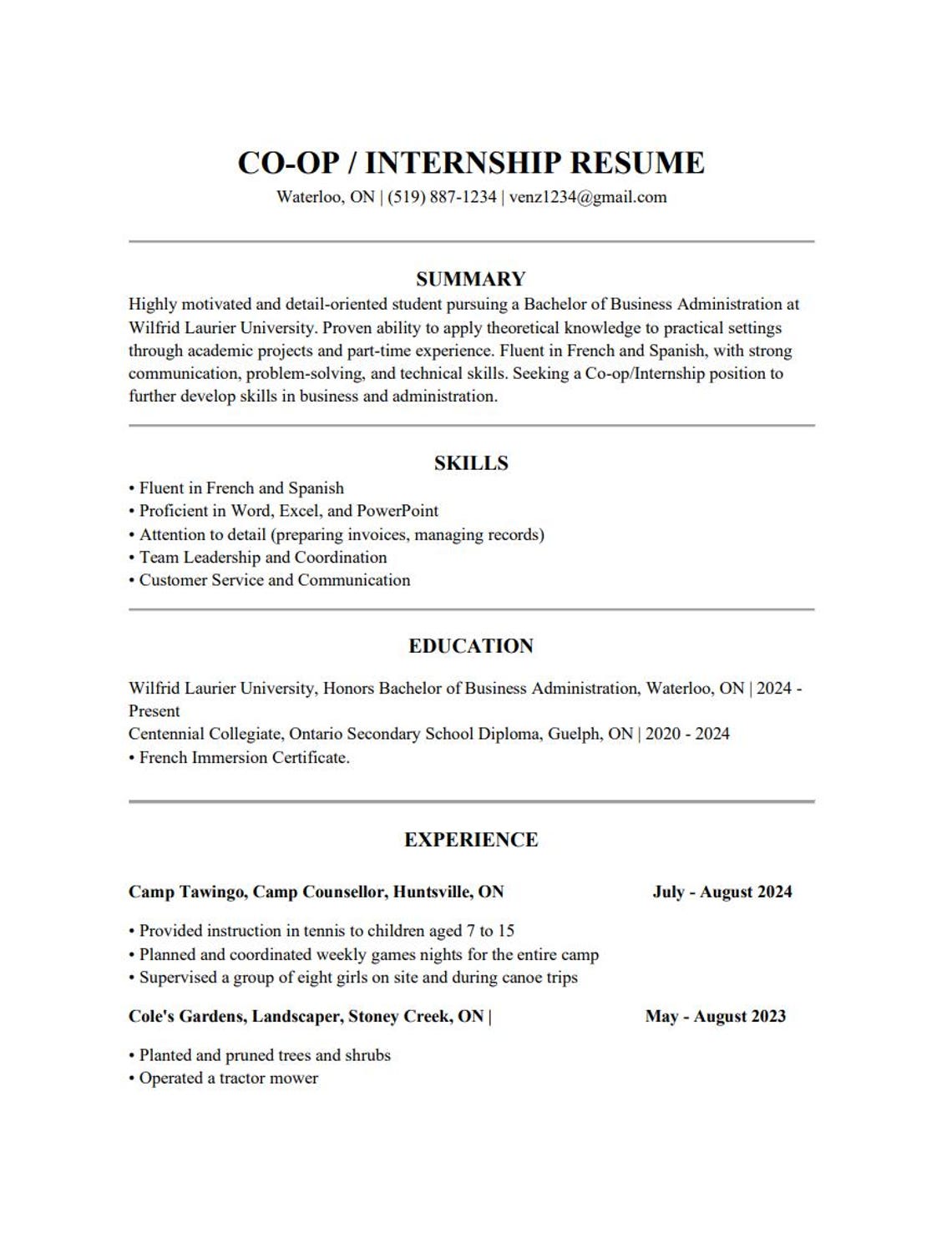 Student Resume Template | Ats-friendly Student Resume | Editable ...