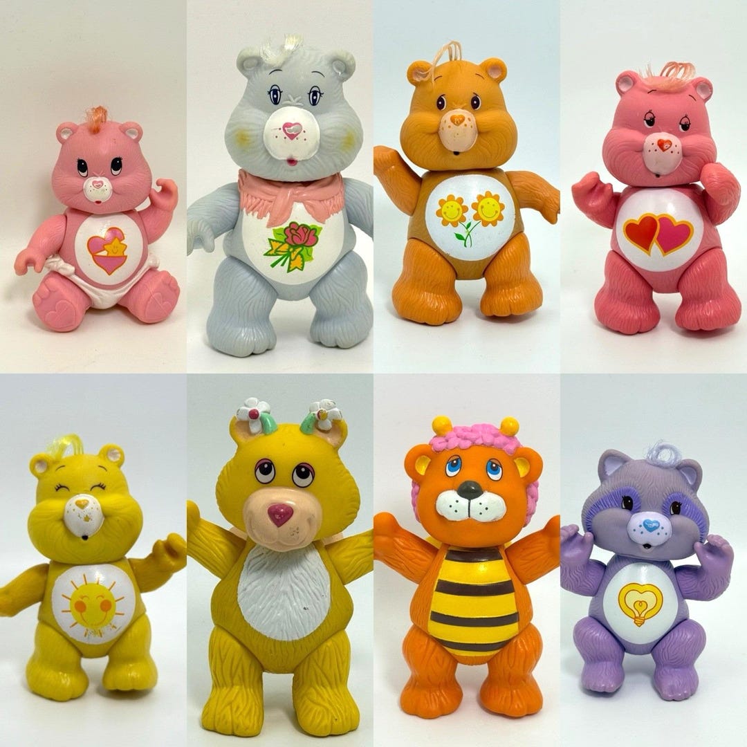 Vintage 1983-85 Care Bears & Cousins PVC Figures Lot of 8 Kenner Hasbro ...