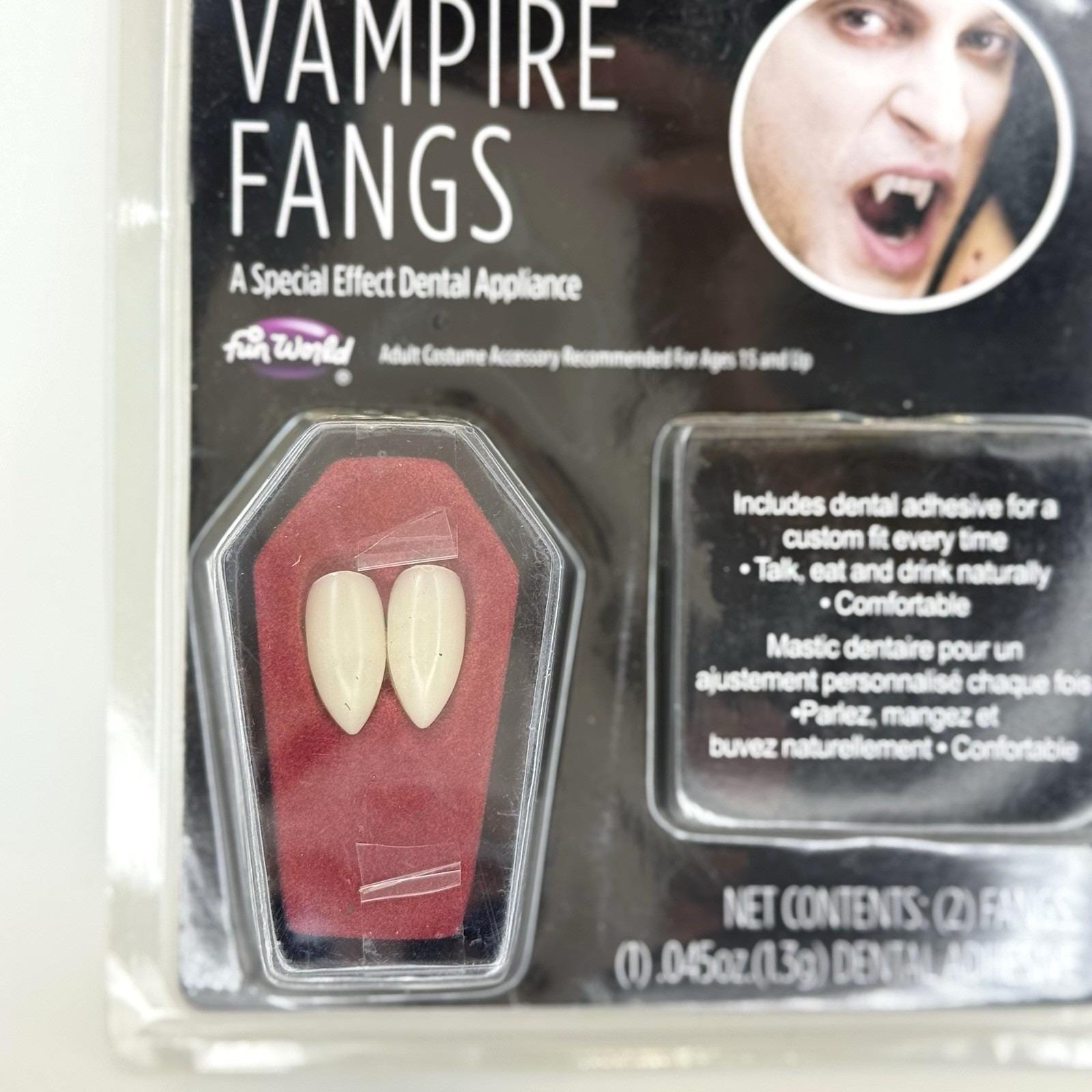 Vampire Fangs Costume Teeth W/ Adhesive Halloween Cosplay Accessory ...