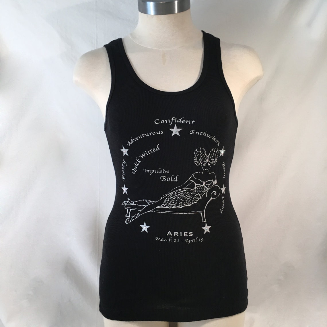 Aries Crystal Zodiac Tank by Deitie - Etsy