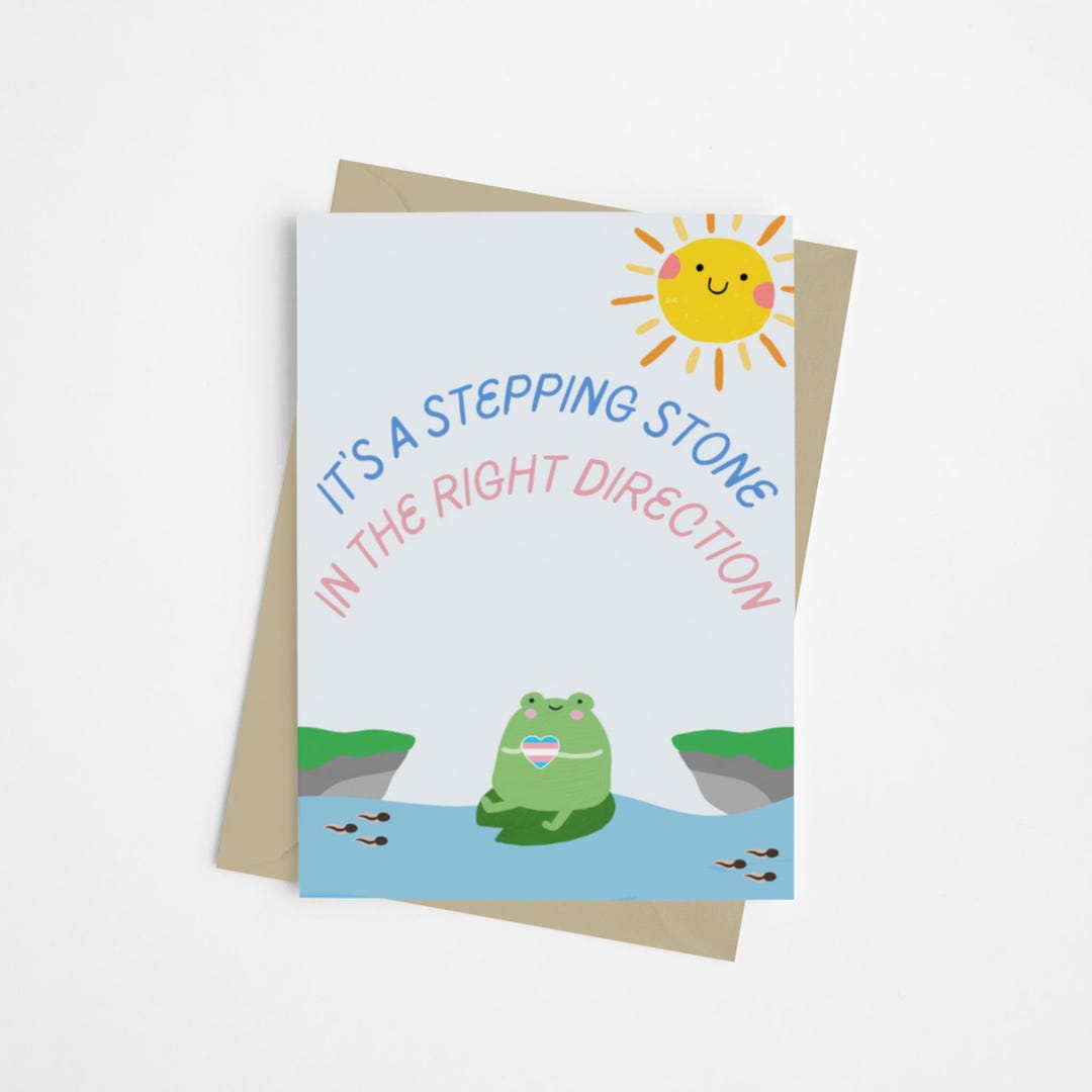 Transgender Surgery Support Card: Frog & Sun Illustration - Etsy