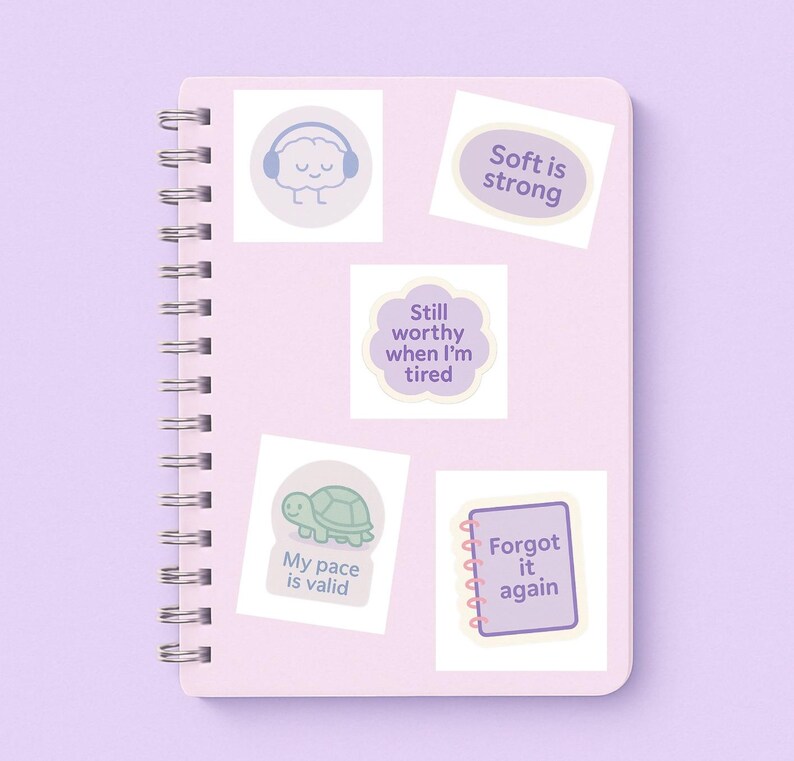 Gentle Reminder Sticker Sheet | Pastel Mental Health Stickers for ...