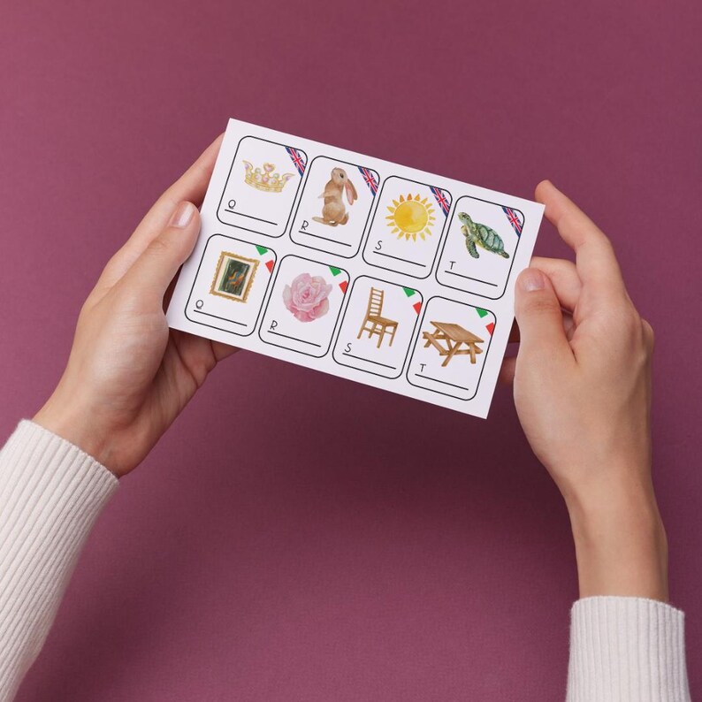 Printable Italian-english Alphabet Flashcards: Educational ABC Cards ...