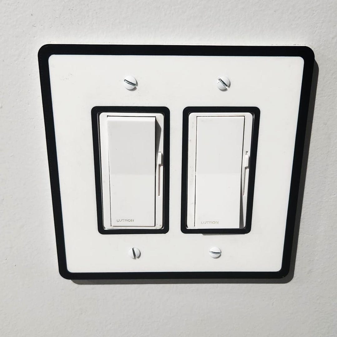 Dual Light Switch Cover Plate - Custom Colors Available - Etsy