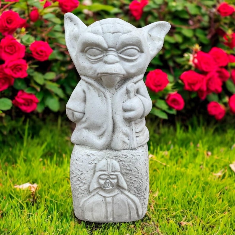 Master Yoda Figure Outdoor Concrete Decoration Cement Fairy Yoda ...