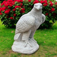 24" Solid Concrete Life-size American Bald Eagle Statue Eagle Statue ...