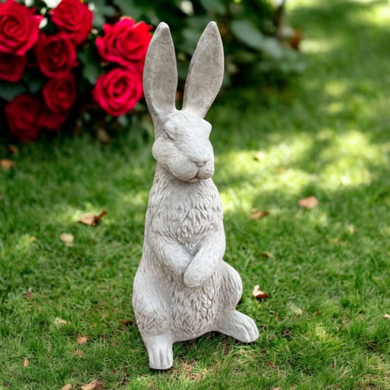 Rabbit Garden Statue - Etsy
