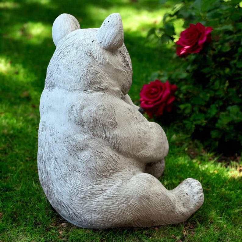 Two Bears Garden Statue Cute Pandas Outdoor Decoration Concrete Animals ...