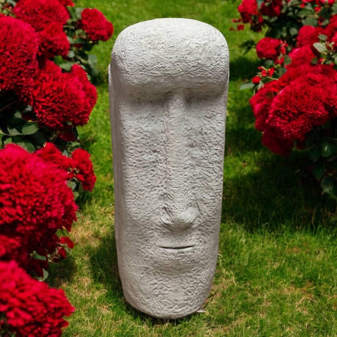 Easter Island Style Decoration Moai Head Figure Concrete Moai Head ...