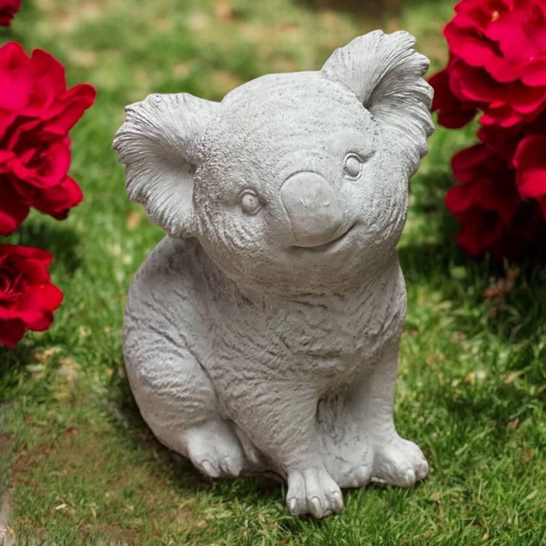 Sitting Cute Koala Statue Concrete Koala Bear Sculpture Outdoor Animal ...