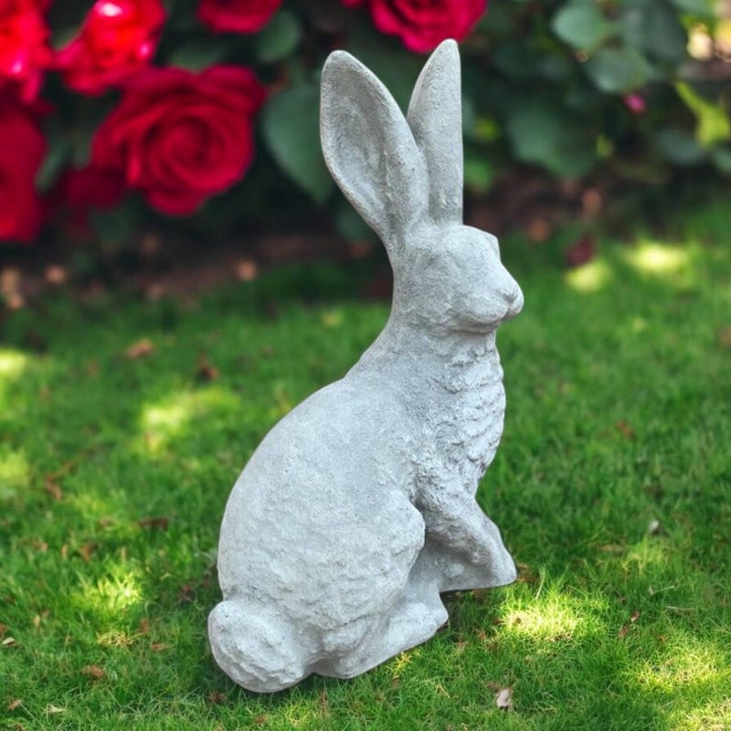 Rabbit Garden Statue - Etsy