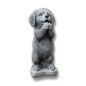 Painted Puppy Garden Statue Outdoor Dog Yard Figure Begging Pet ...