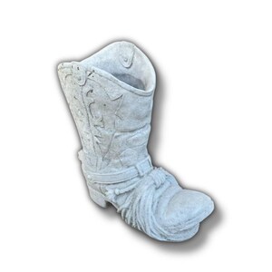 Cowboy Boot Statue Outdoor Flowers Planter Figurine Concrete Plants Pot ...