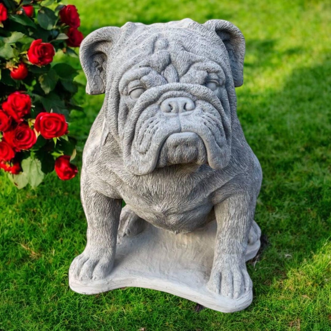 French Bulldog Memorial Statue Massive Bulldog Sculpture Sitting Dog ...
