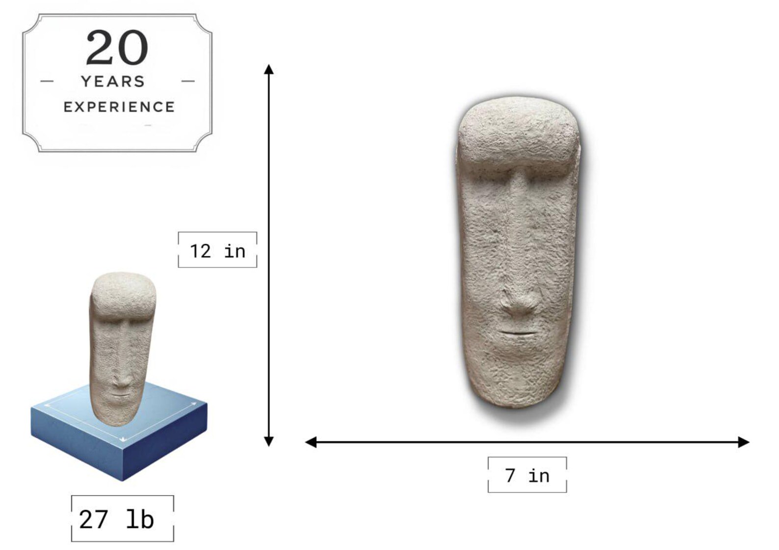Easter Island Style Decoration Moai Head Figure Concrete Moai Head ...