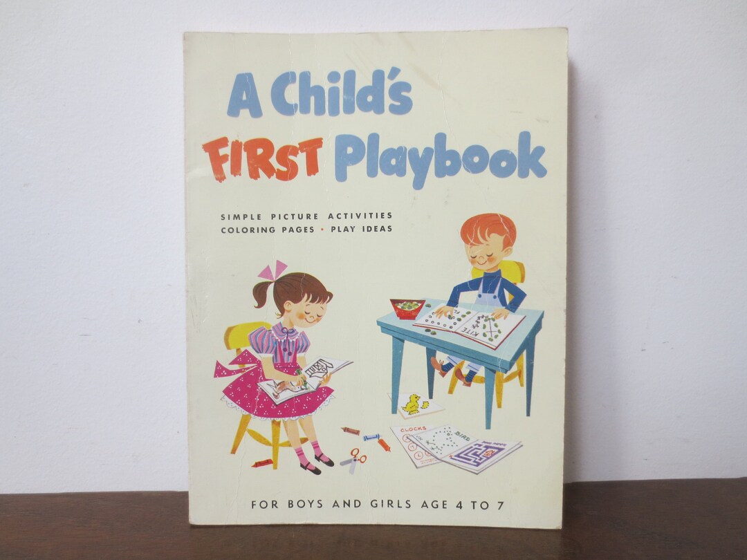 Vintage 1950s Childrens Activity Book A Child's First Playbook ...