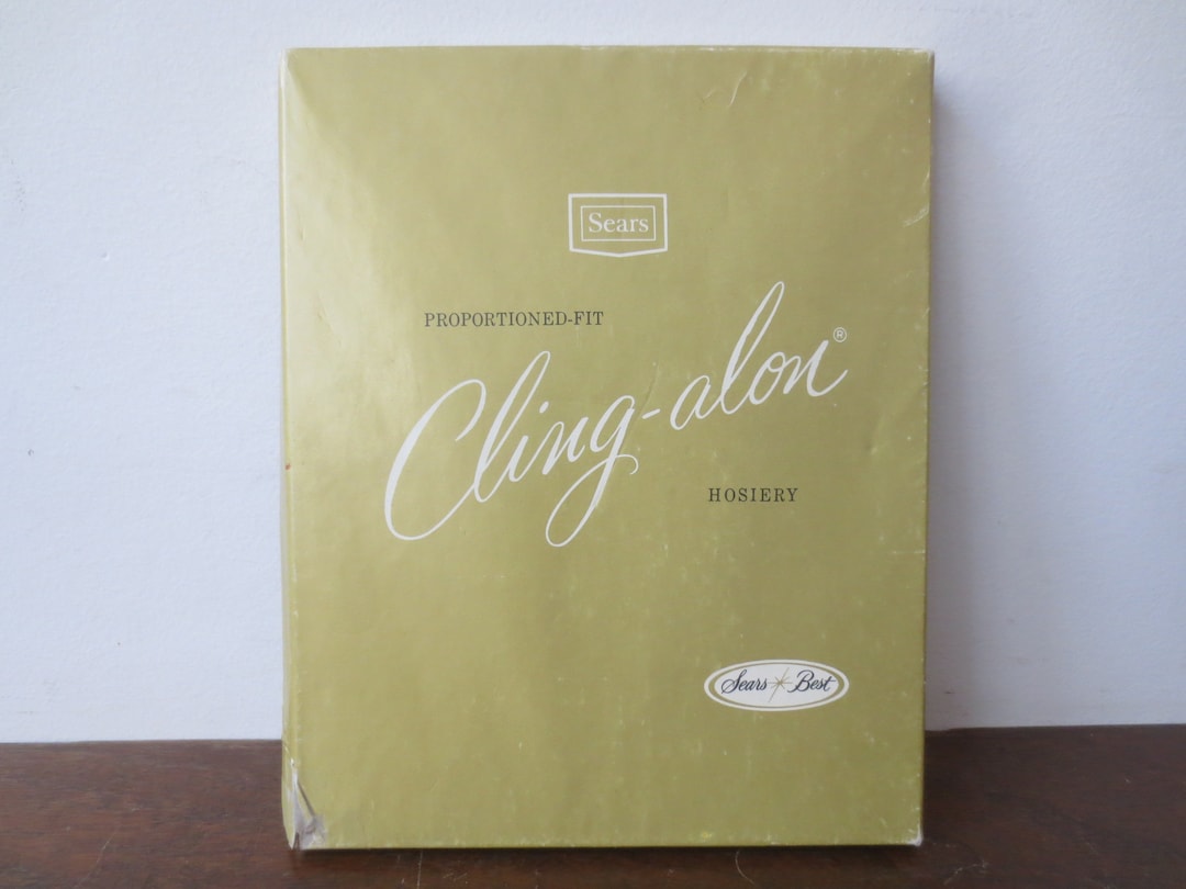 Vintage Nylons 1950s Sears Cling-alon Proportioned-fit Knee-high Nylons ...