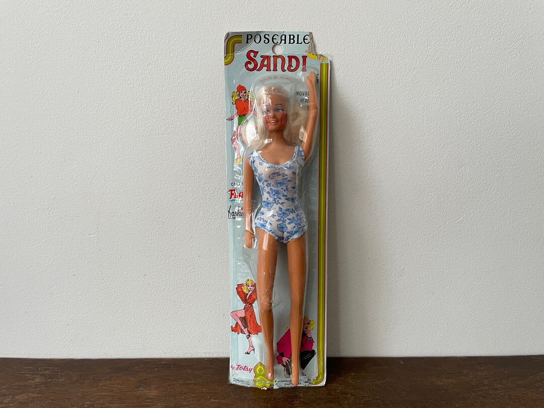 Vintage 1970s Poseable Sandi Doll by Totsy Deadstock in Original ...