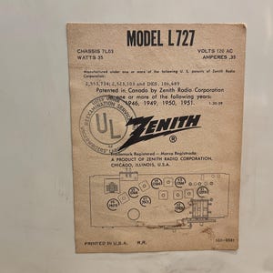 Vintage Zenith Clock Radio, 1950s Model L727, White Plastic Case, Great Working Condition - Etsy