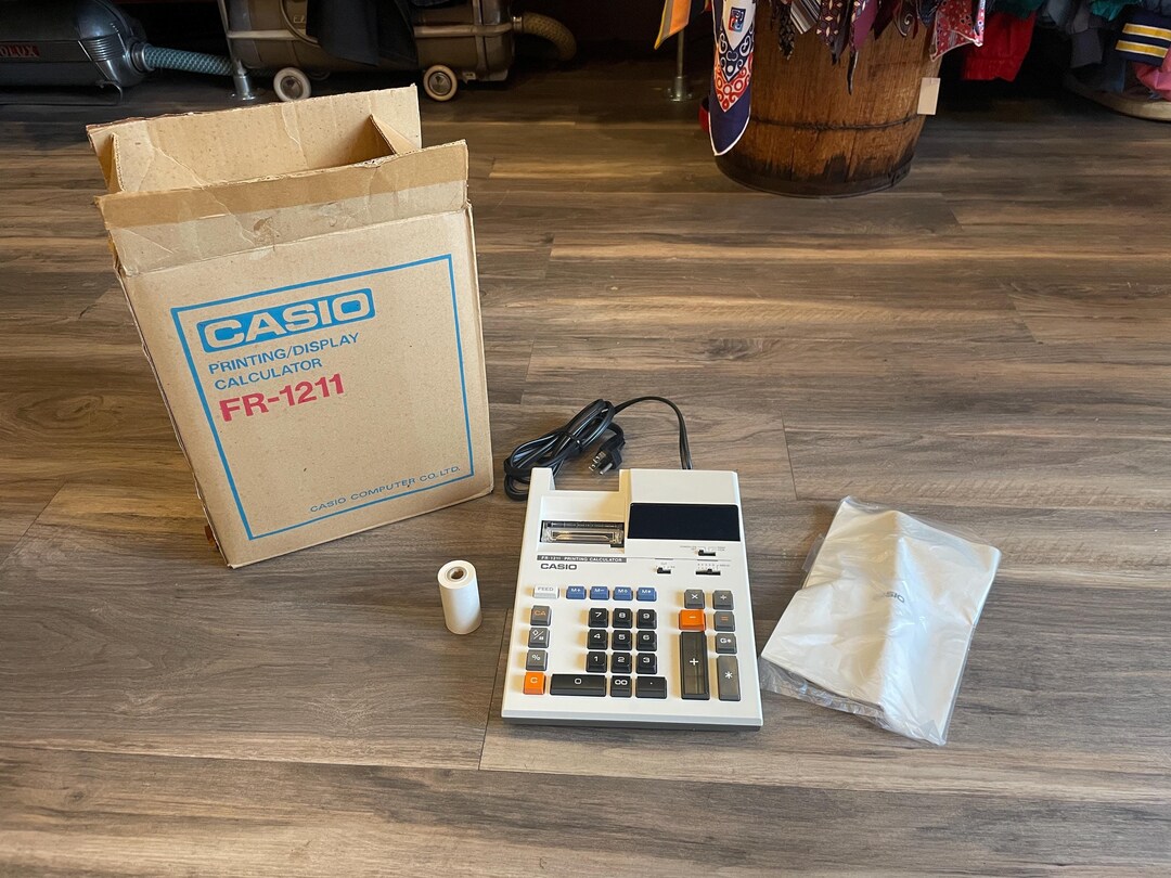 Vintage Casio FR-1211 Printing Display Calculator, Deadstock NIB, Perfect Working Condition W ...