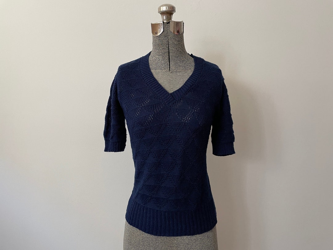 Vintage Lace Knit Sweater 1970s Cuddle Knit 100% Acrylic Lace - Etsy