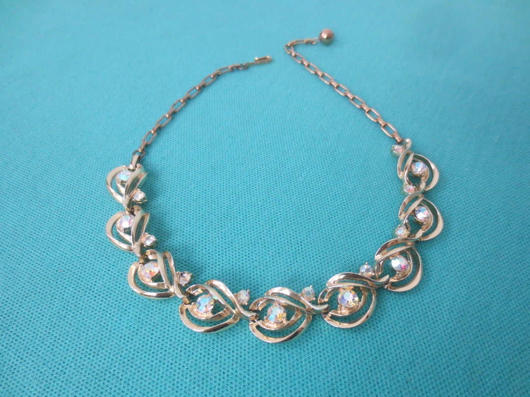 Vintage Pakula Choker Necklace 1950s/60 Gorgeous Aurora Borealis ...