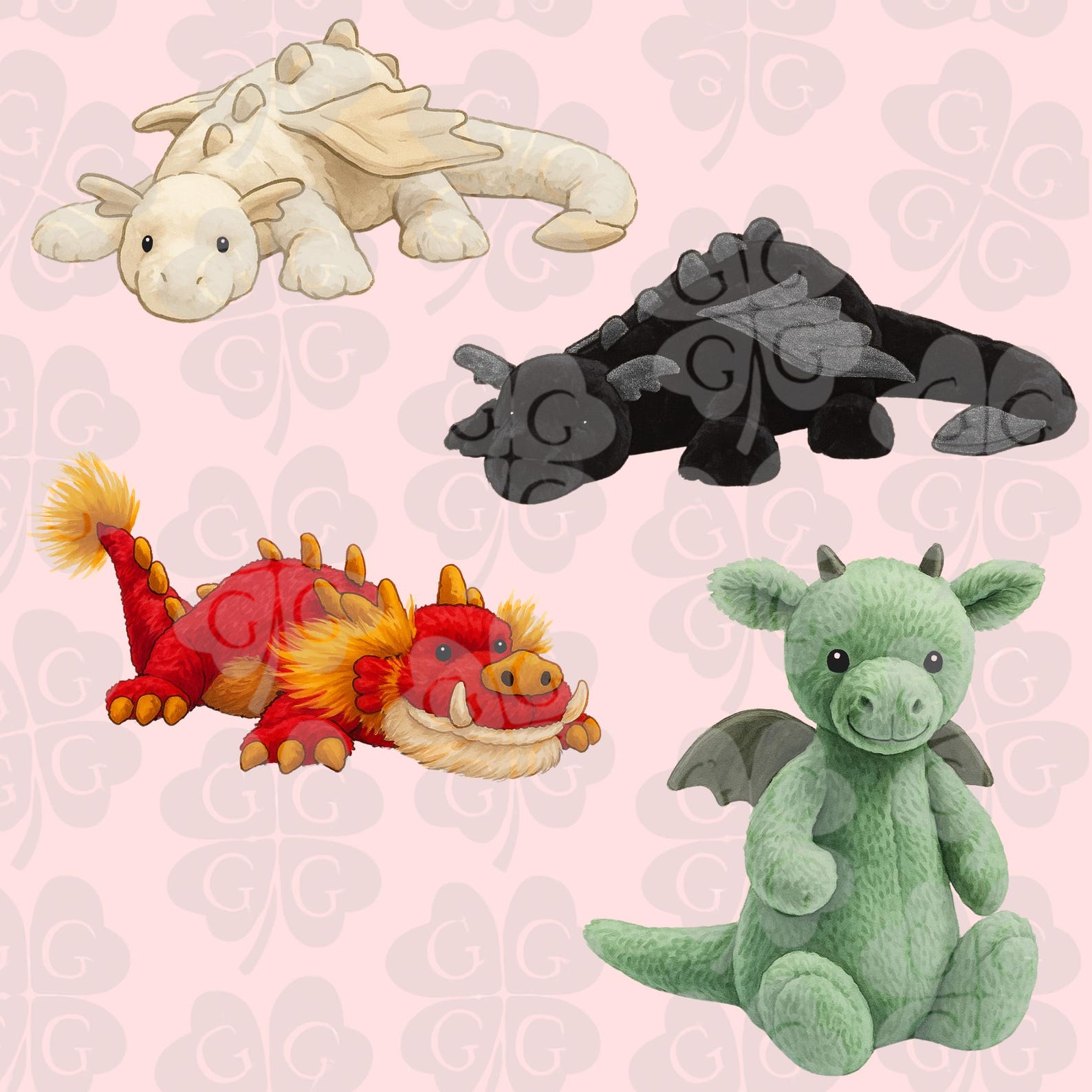 Jellycat Dragon Collection | 12 PNG Images - Etsy