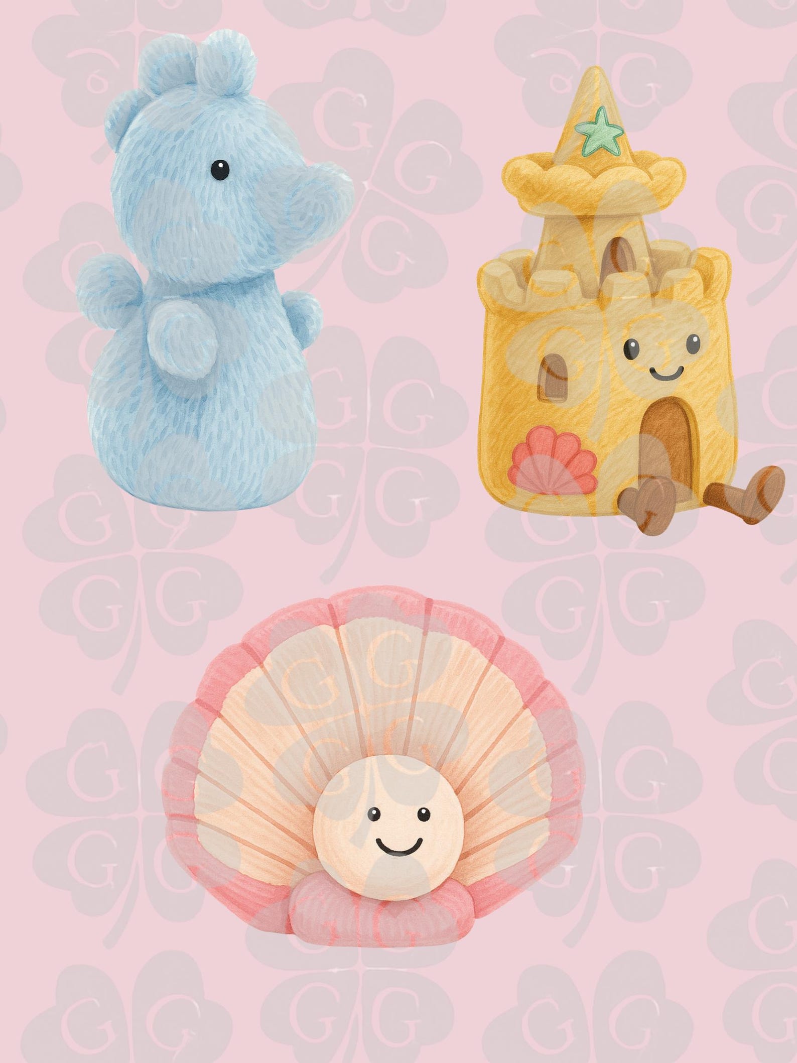 Jellycat Digital Art, Inspired by New Summer Collection | 22 PNG Images ...