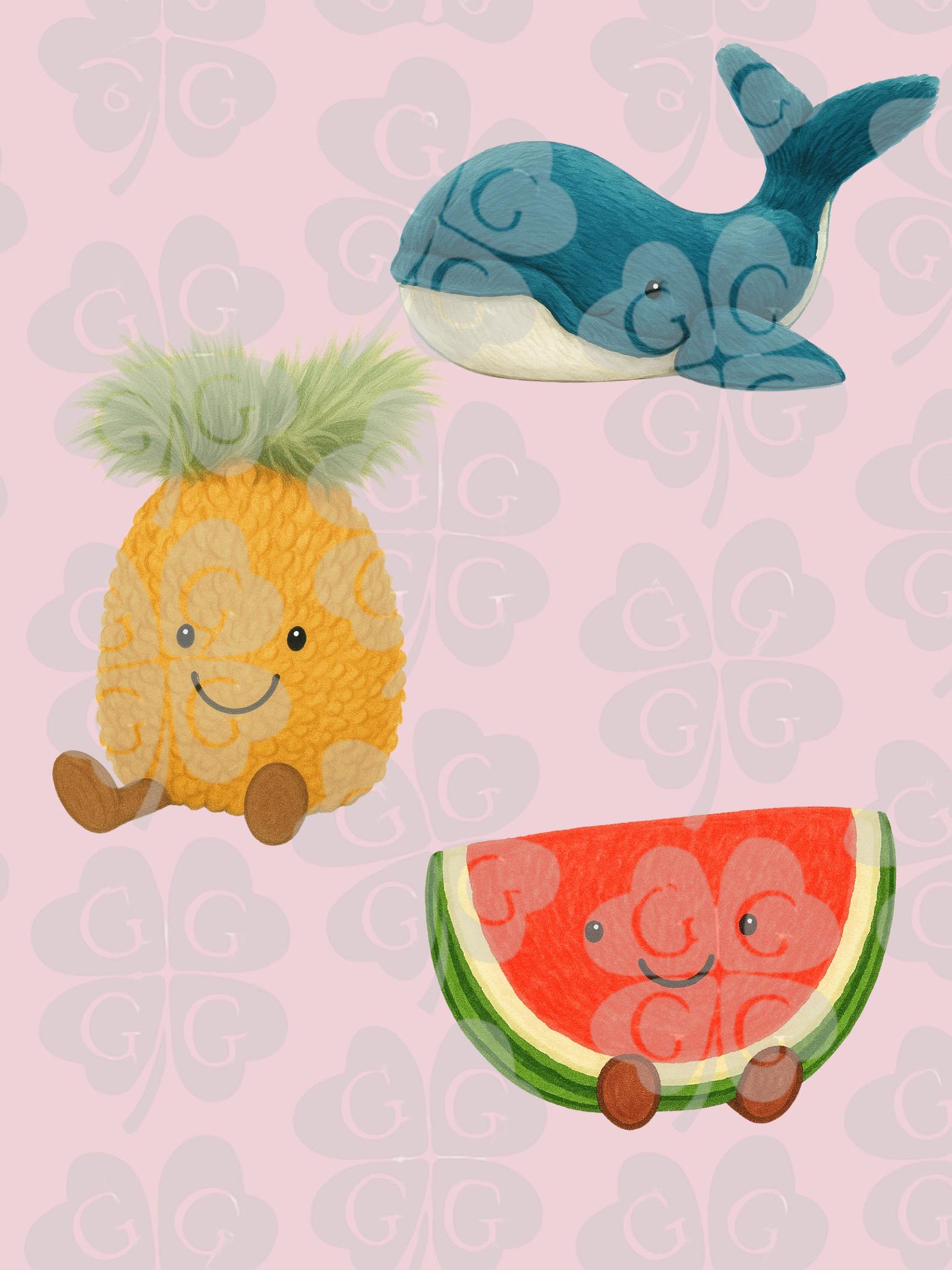 Jellycat Digital Art, Inspired by New Summer Collection | 22 PNG Images ...