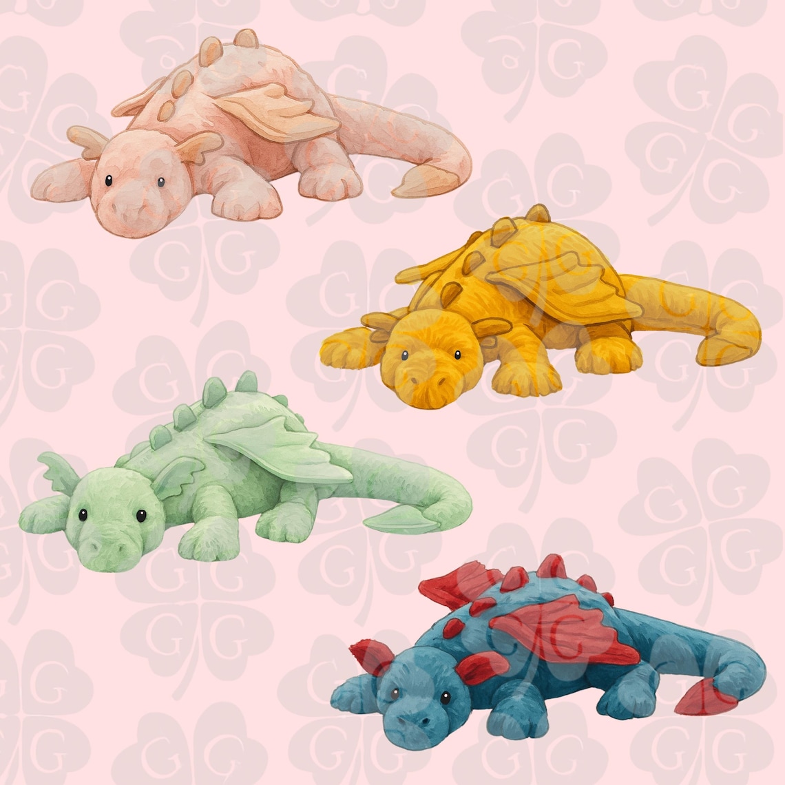 Jellycat Dragon Collection | 12 PNG Images - Etsy