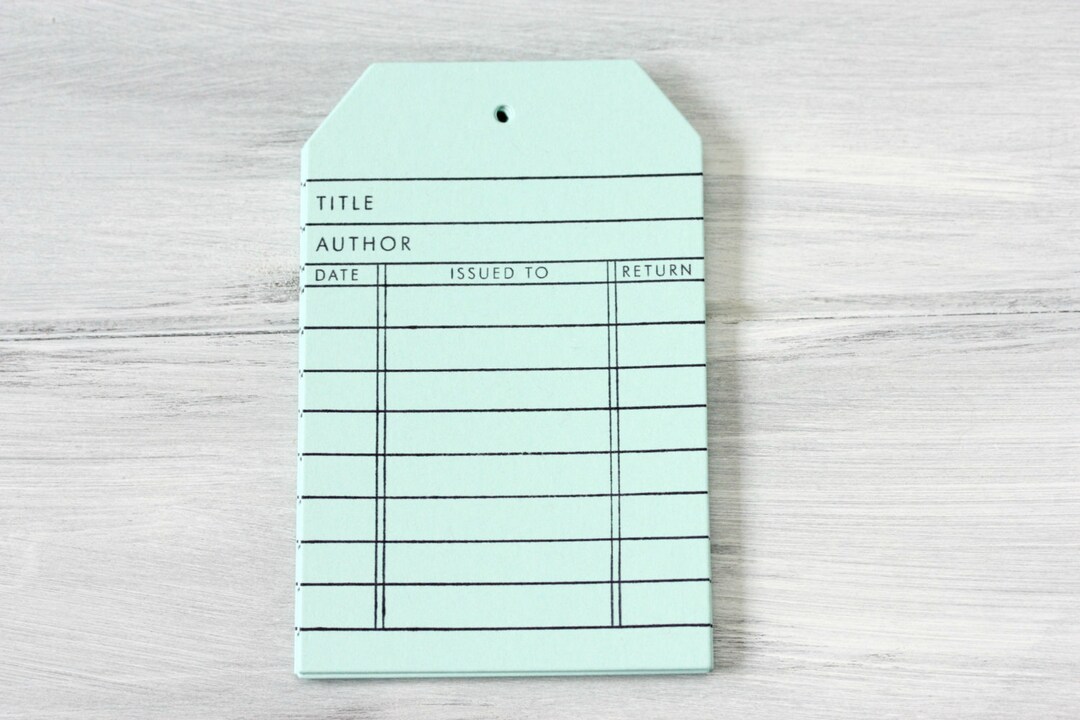Stationery - Gift Tags - Packaging - Handmade Library Card Hang Tags ...