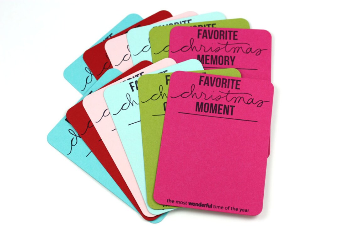 Snippets Christmas Memory Cards Set of 12 Project Life 3x4 Cards ...