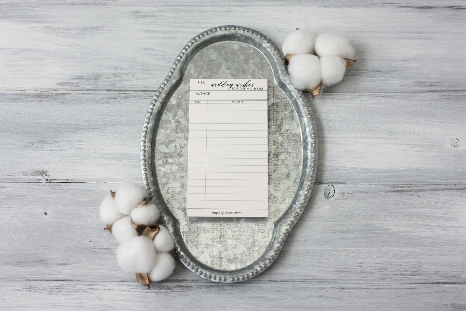 Wedding Wishes Library Card - Literary Wedding - Library Theme - Book ...