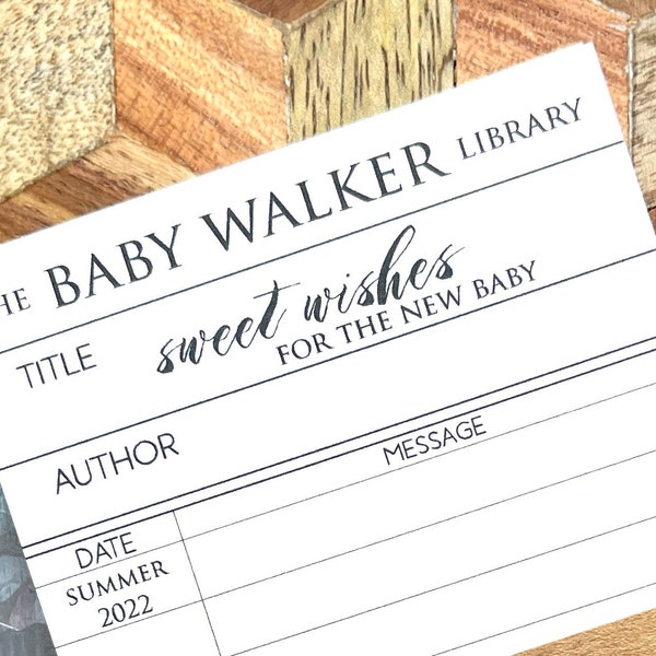 Baby Library Insert Card - Etsy