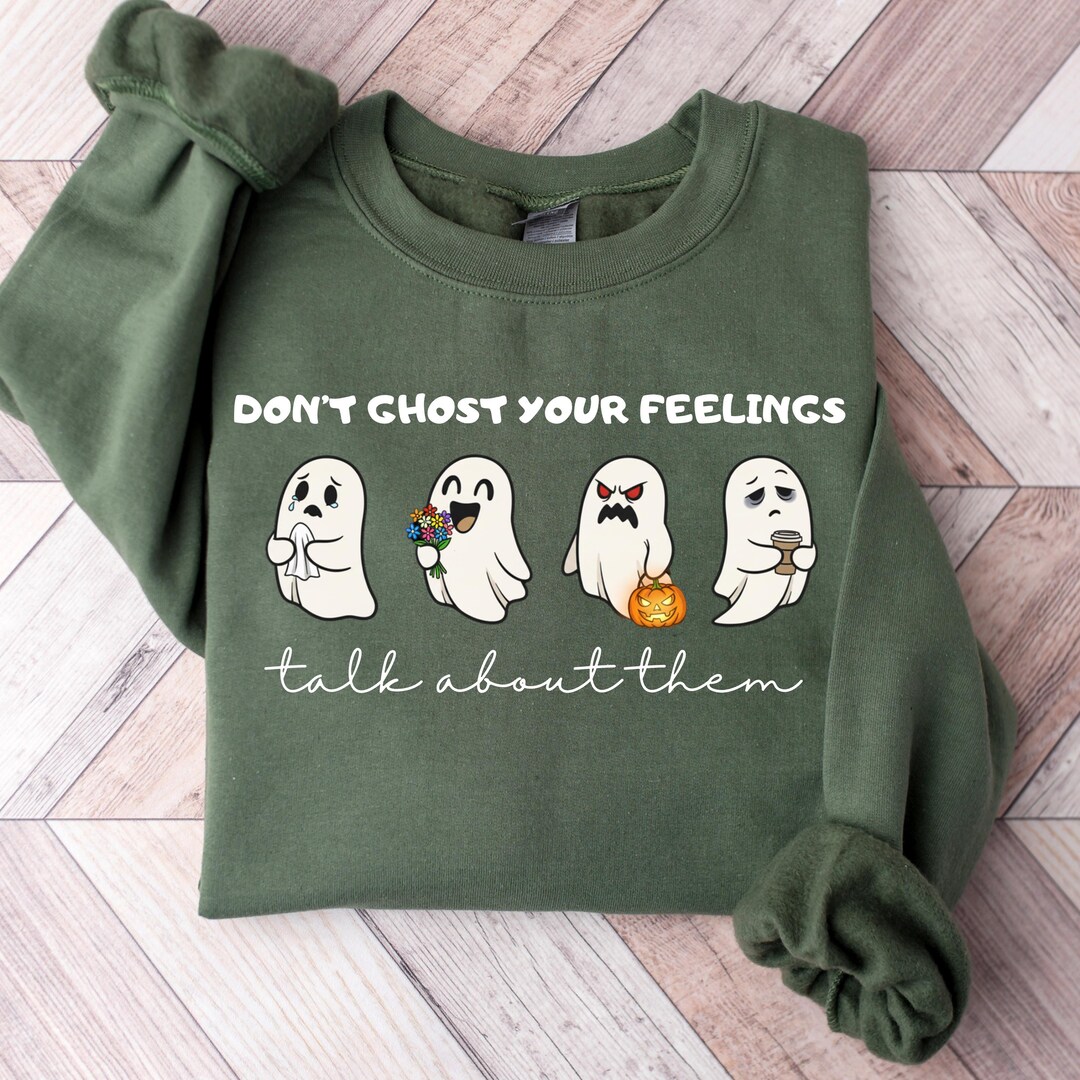 Retro Funny Don't Ghost Your Feelings Mental Health Awareness School ...