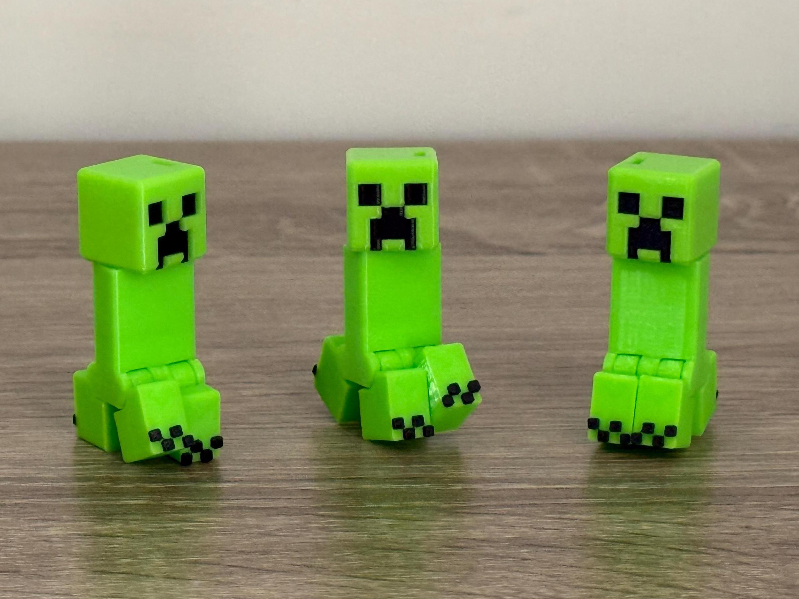 Minecraft Creeper 3D Printed Figure | Articulated Toy | Gamer Desk ...