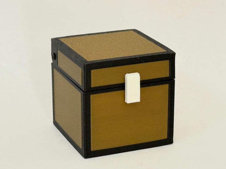 3D Printed Pixel Chest Block Figure | Storage Cube Toy | Gamer Desk ...