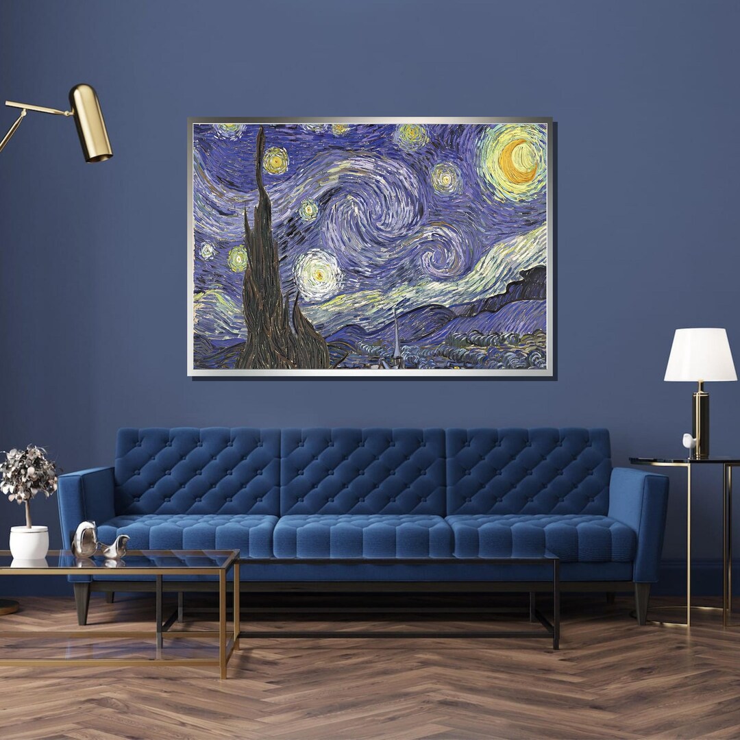 Vincent Van Gogh Starry Night Art Poster - Post-impressionism Wall ...