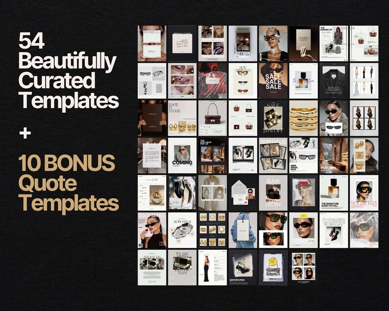 108 Neutral Canva Templates - Minimal Instagram Posts - Business ...