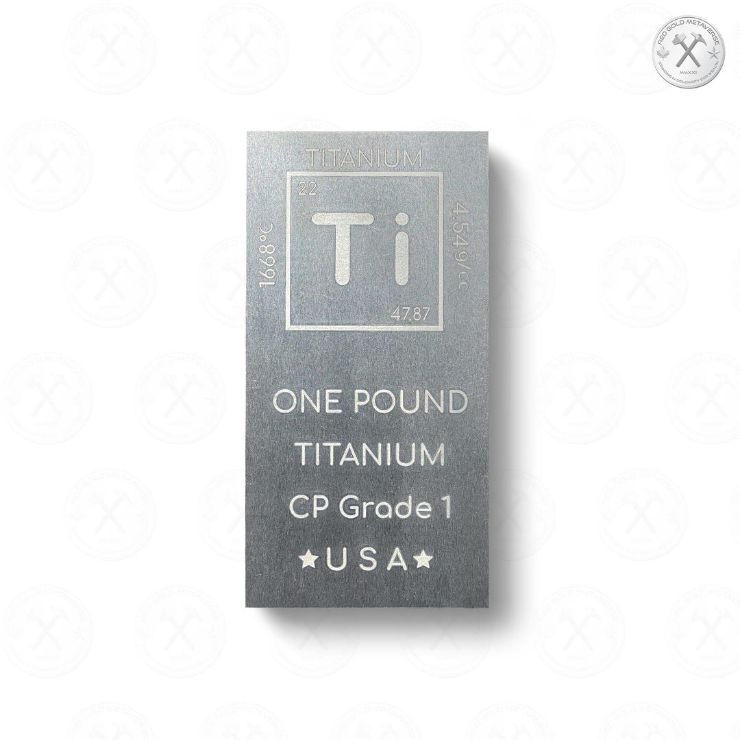 1 Lb Titanium Bar | One Pound Titanium Bullion Bar | | 454g [ti] Ingot ...
