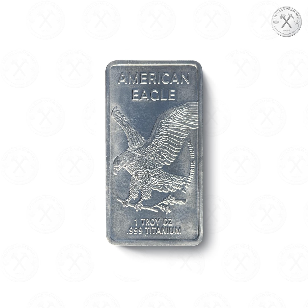 1 Oz Titanium Liberty Bullion Bar • .999 Pure Ti • American Eagle ...