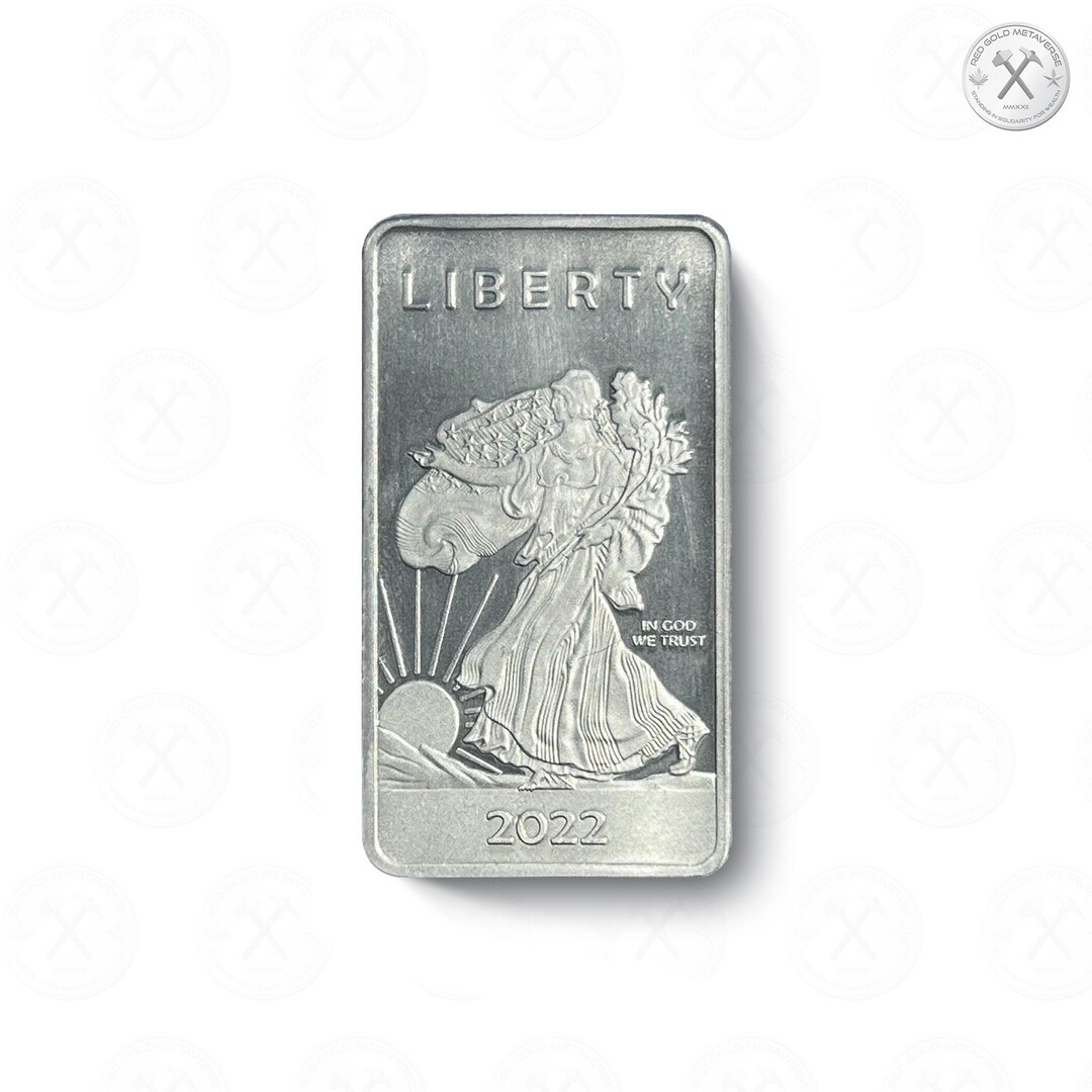 1 Oz .999 Pure Zinc Bullion Bar • American Eagle Liberty Design - Etsy