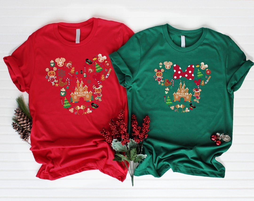Disney Gingerbread Shirts,mickey Christmas Shirt,minnie Christmas Shirt ...