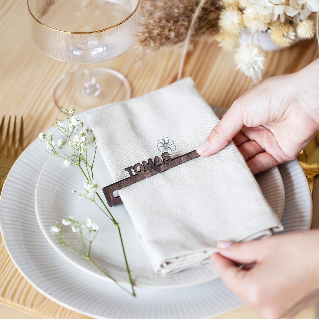 Custom Napkin Rings, Name Napkin Rings, Napkin Rings Wedding ...