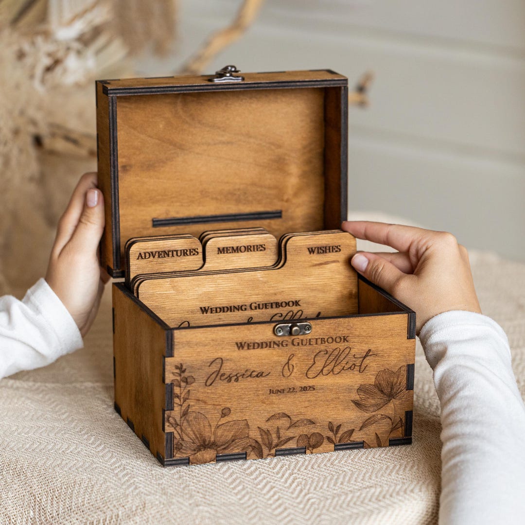 Personalized Guest Book Alternatives, Wedding Advice Box and Cards ...