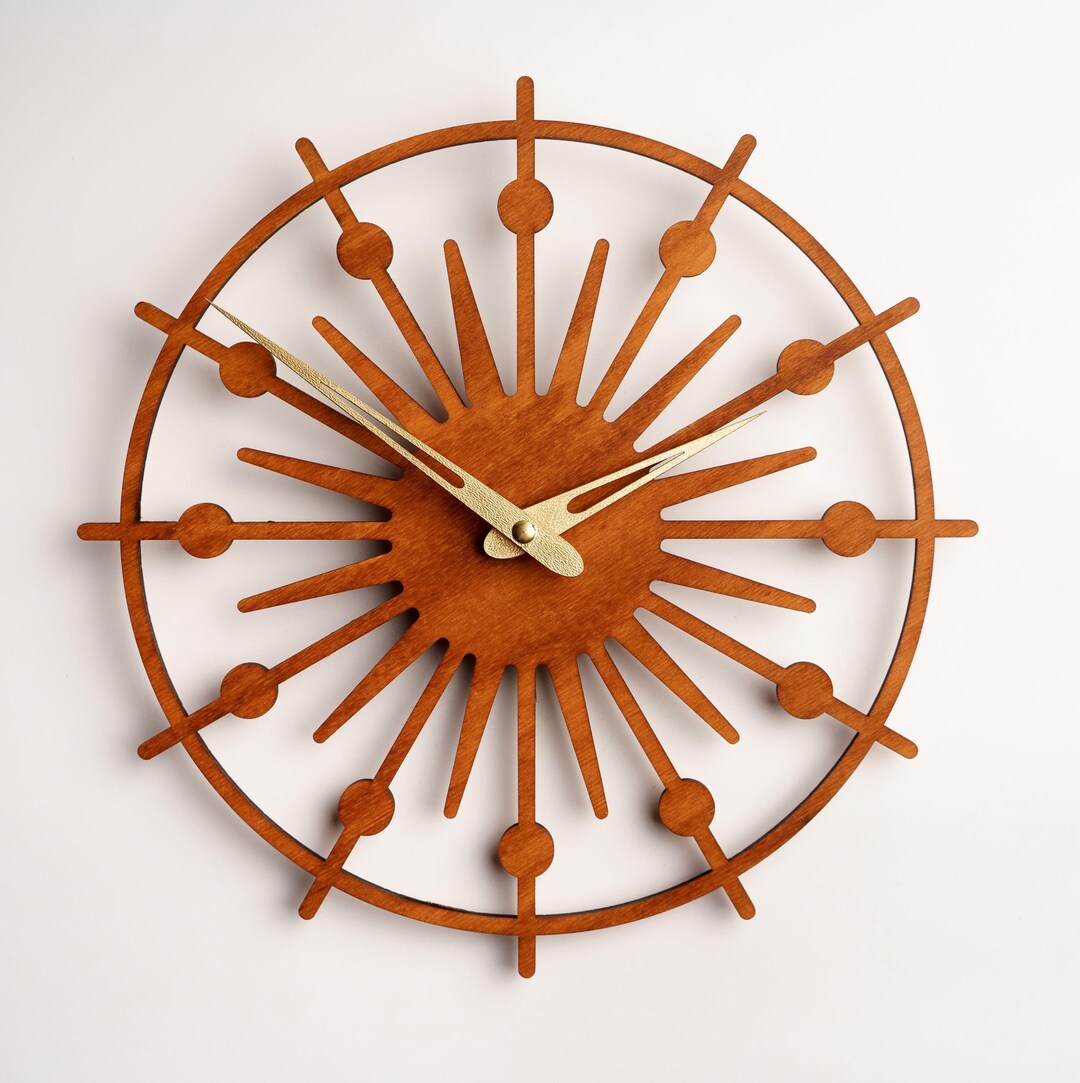 Sun Wall Clock, Starburst Wall Clock, Decorative Clock, Sunburst Wall ...