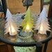 Miniature Origami Trees With Battery Candles Miniature Gold and White 7 ...