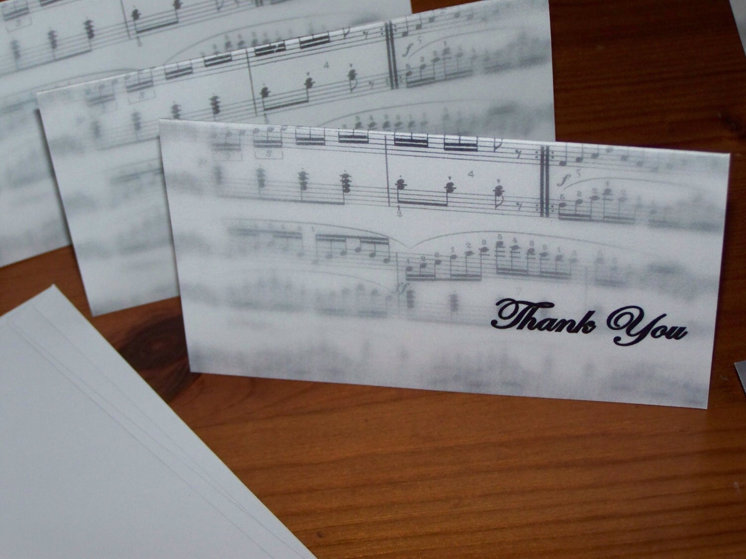 Thank You Cards Sheet Music Theme Set of 12 A Perfect Birthday | Etsy